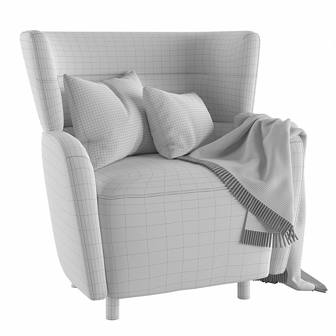 3D Audril Armchair Model - TurboSquid 2233624