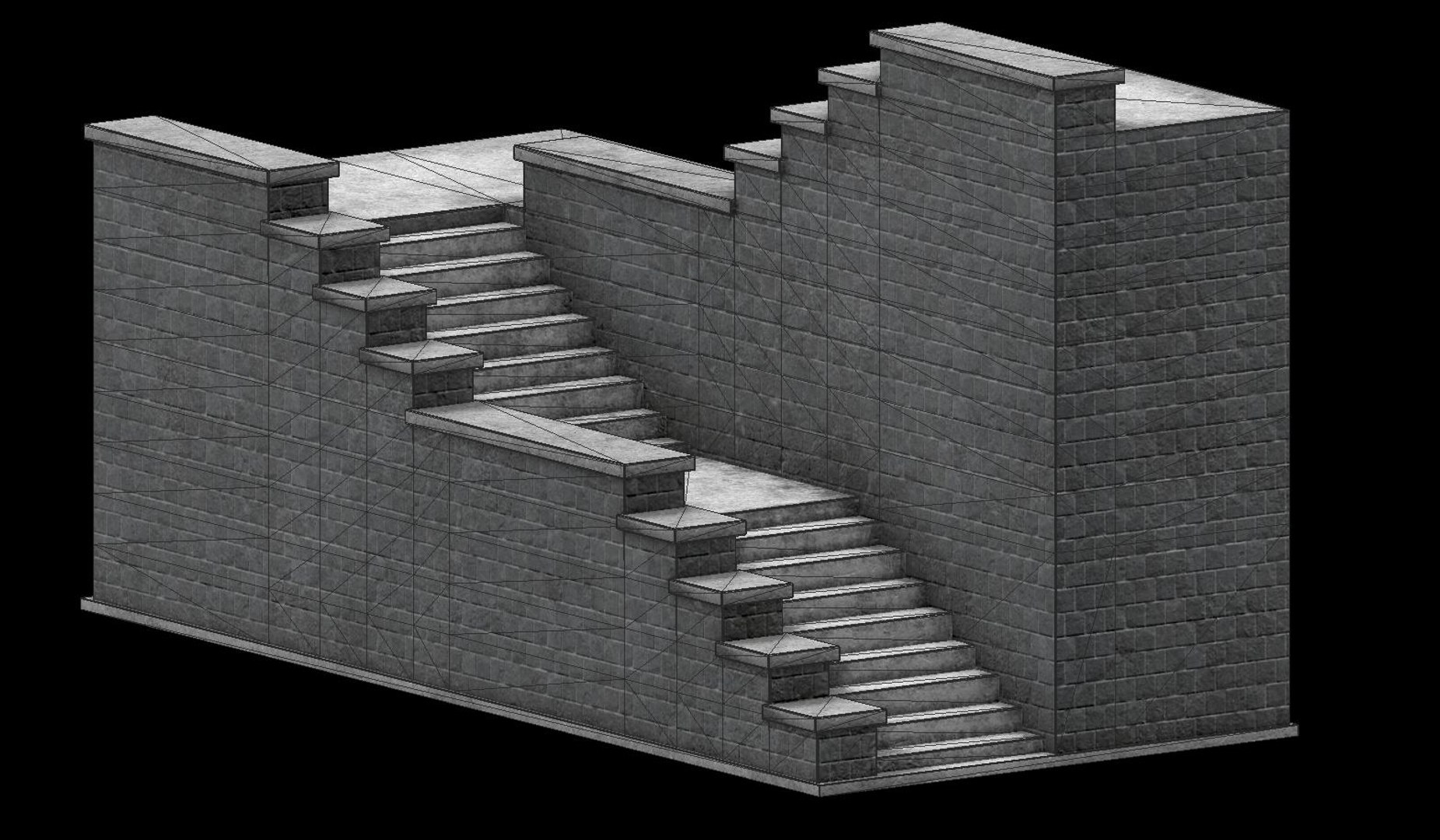 3D model stone stairs - TurboSquid 1543540
