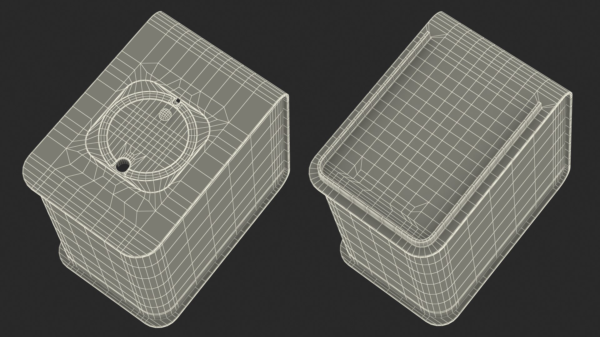 Rectangle Fish Tank White 3D Model - TurboSquid 2134045