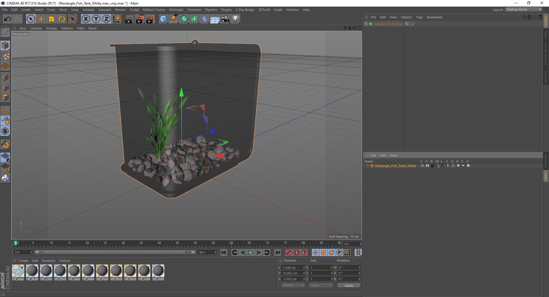 Rectangle Fish Tank White 3D Model - TurboSquid 2134045