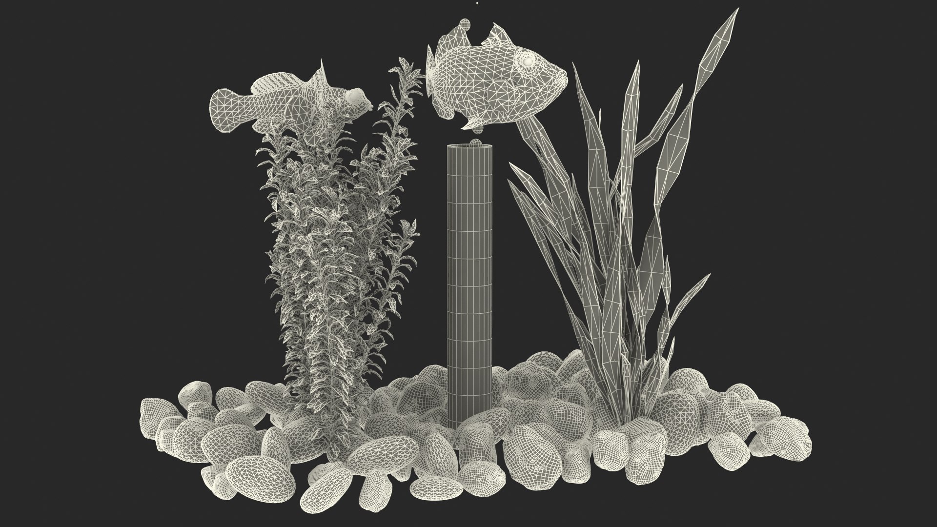 Rectangle Fish Tank White 3D Model - TurboSquid 2134045