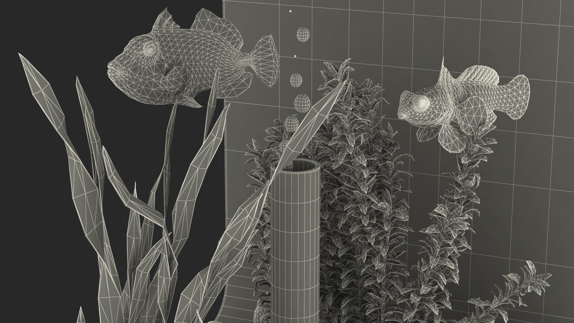 Rectangle Fish Tank White 3D Model - TurboSquid 2134045