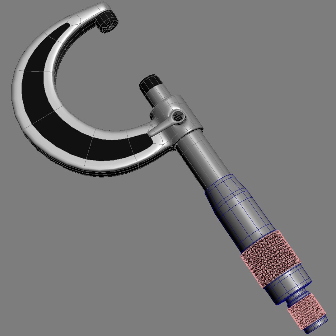 3D micrometer model - TurboSquid 1299330