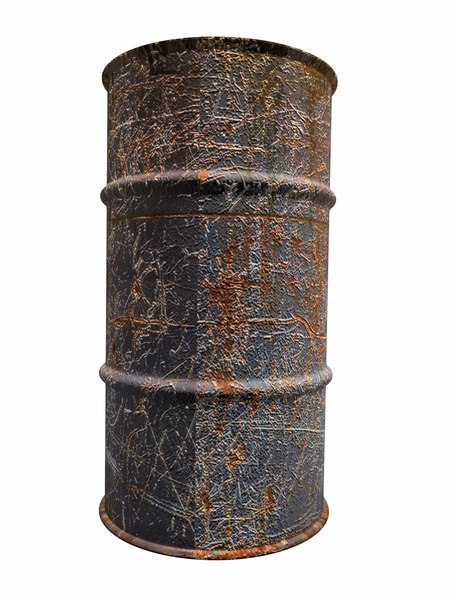 old metal barrel 3d max