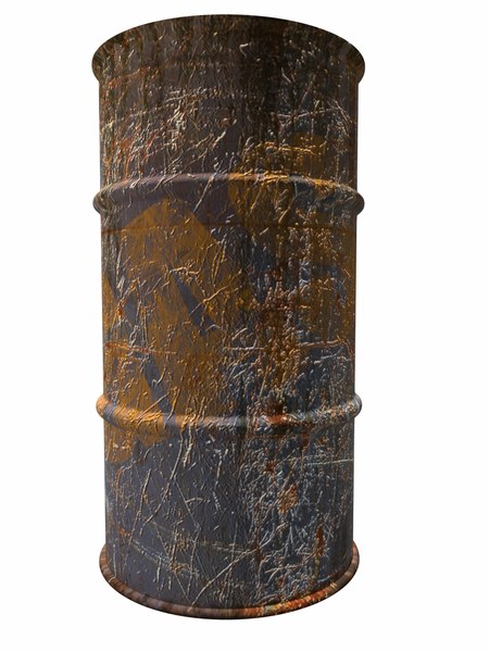 old metal barrel 3d max