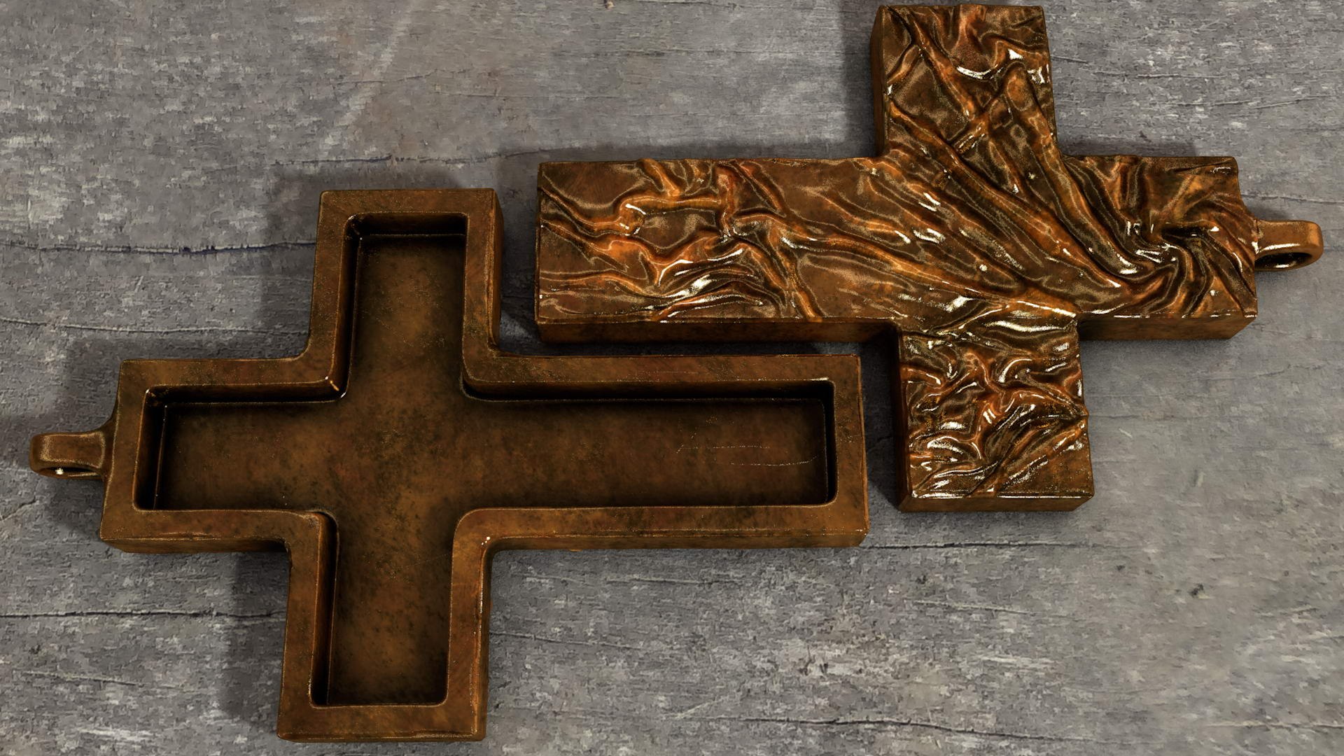 Free 3D Cross Metal Tag - TurboSquid 1472235