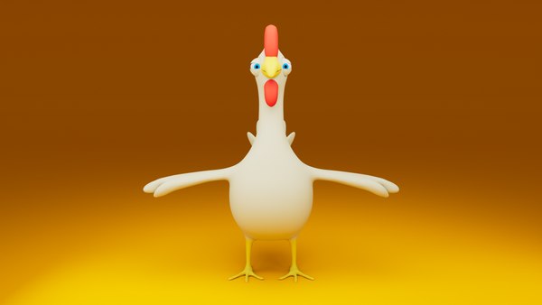 modelo 3d pollo estilizado de dibujos animados modelo 3d - TurboSquid ...