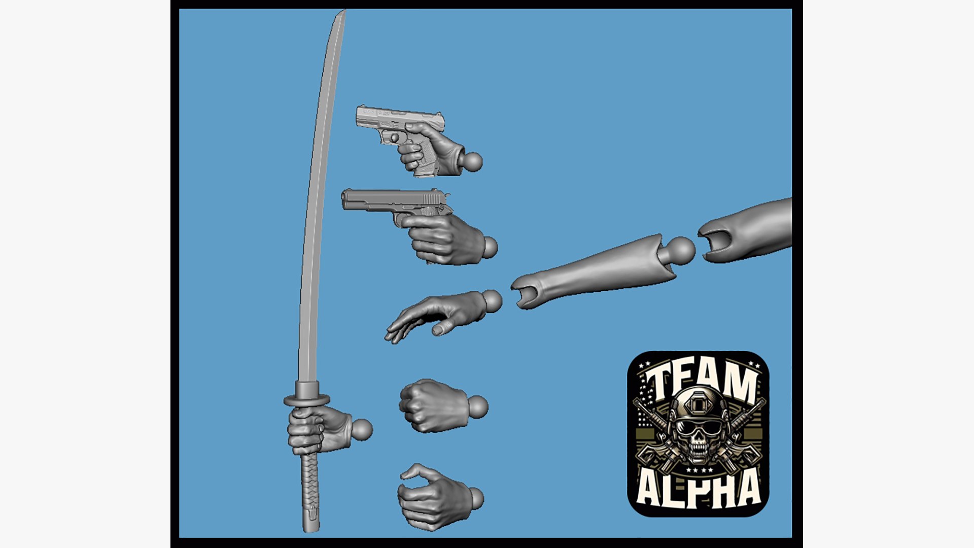 Action Figure 3D Printing Female Movable Body Action Figure Toy Model ...