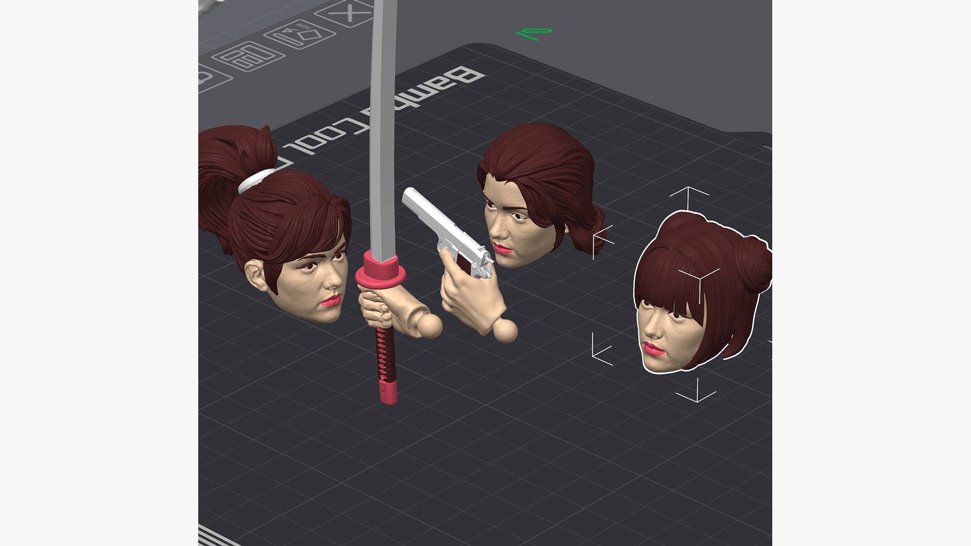 Action Figure 3D Printing Female Movable Body Action Figure Toy Model ...