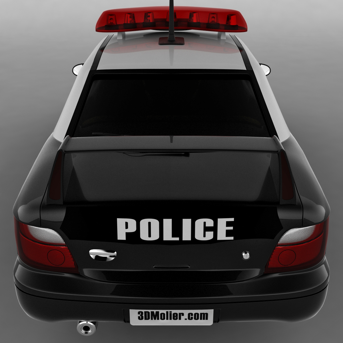 subaru impreza police car 3d model