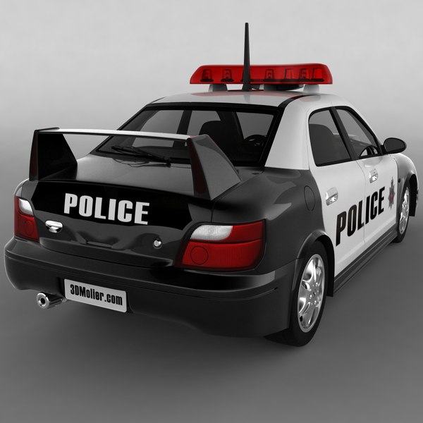 subaru impreza police car 3d model