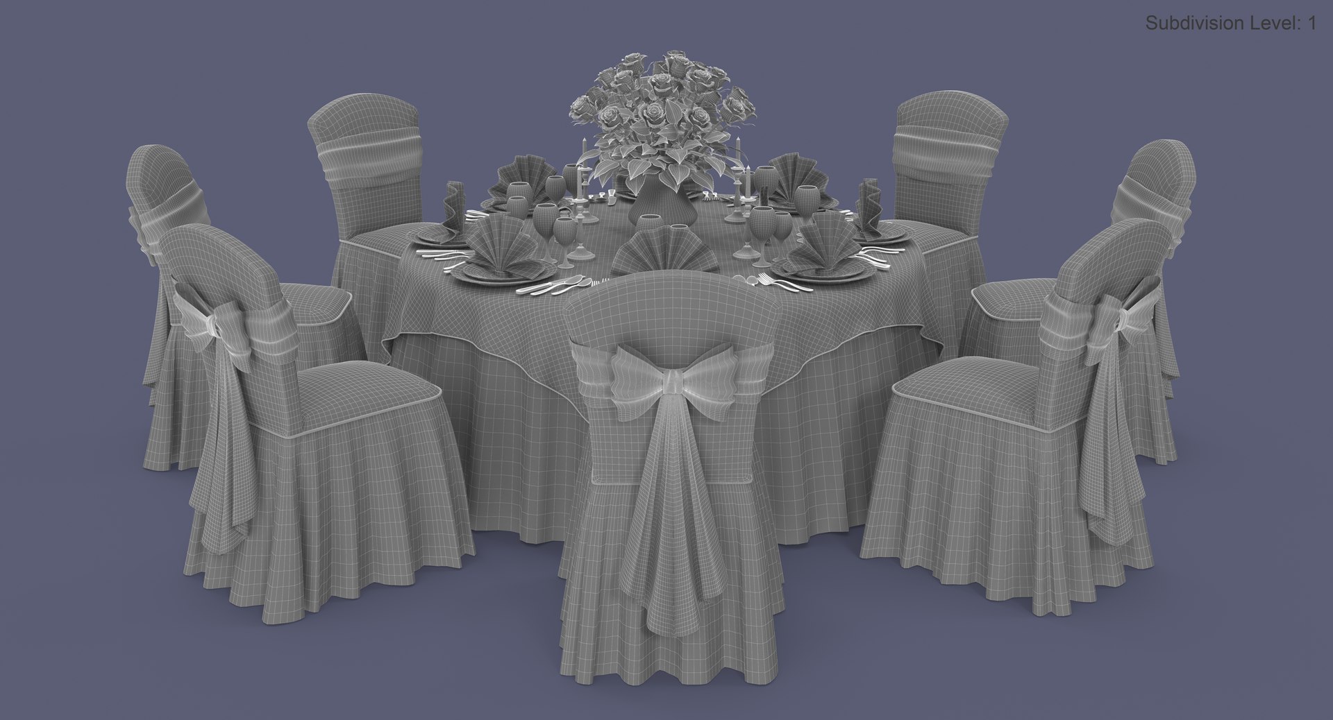 3d Table Restaurant 1