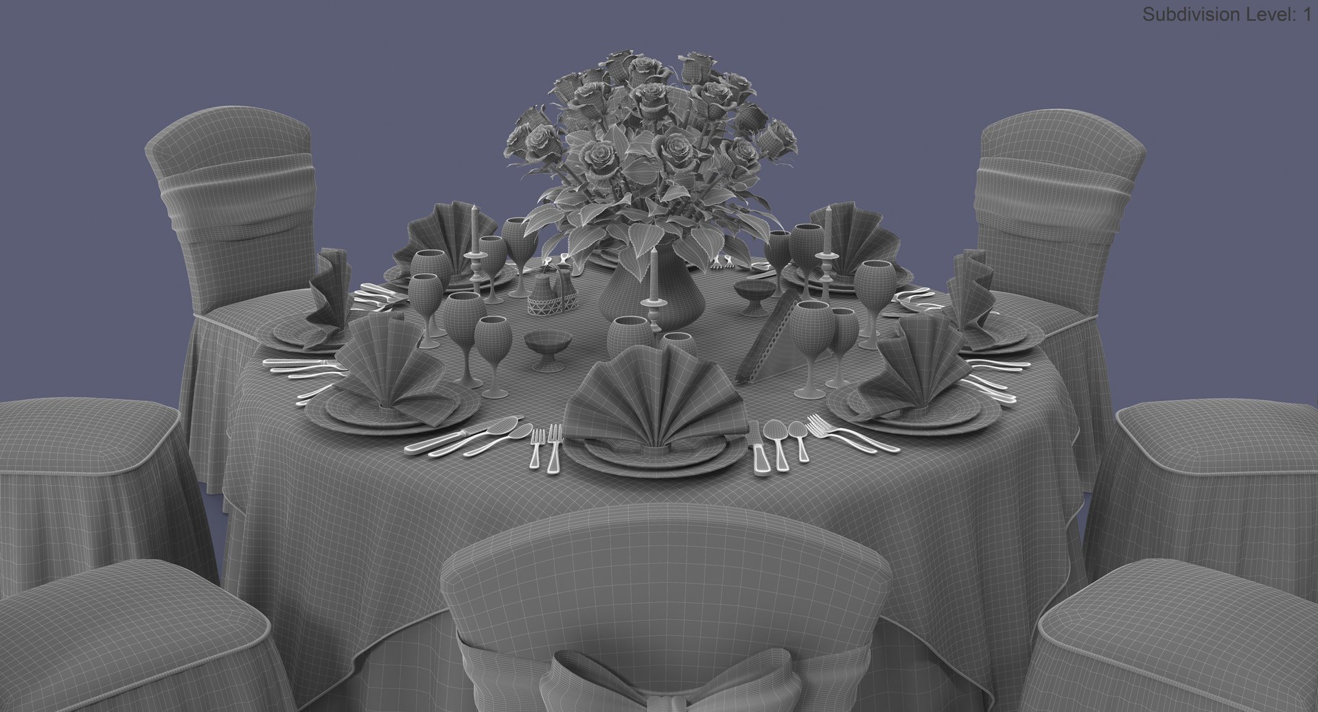 3d Table Restaurant 1