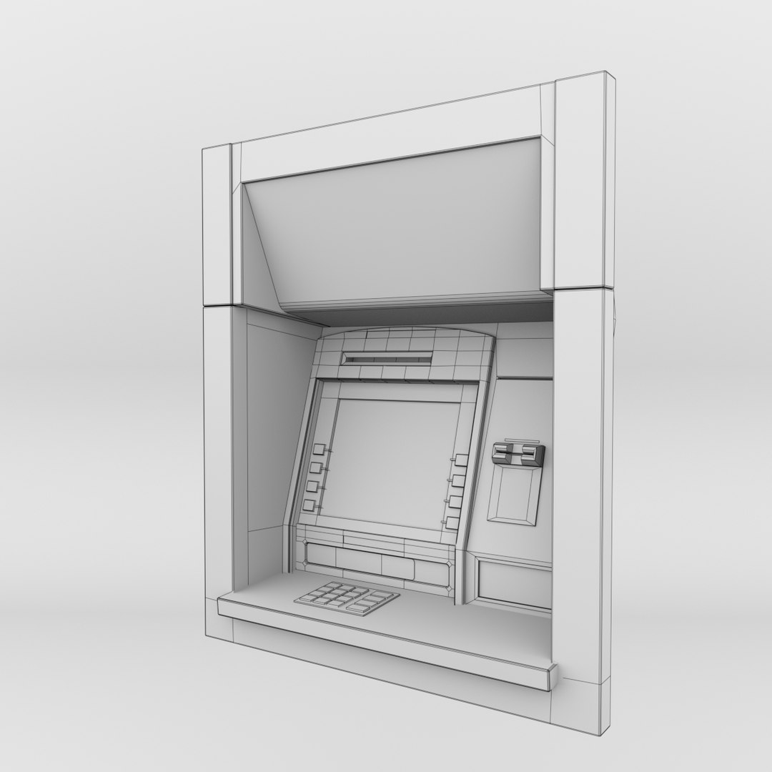 3D Interior Ncr Throughwall Atm Machine - TurboSquid 1263266
