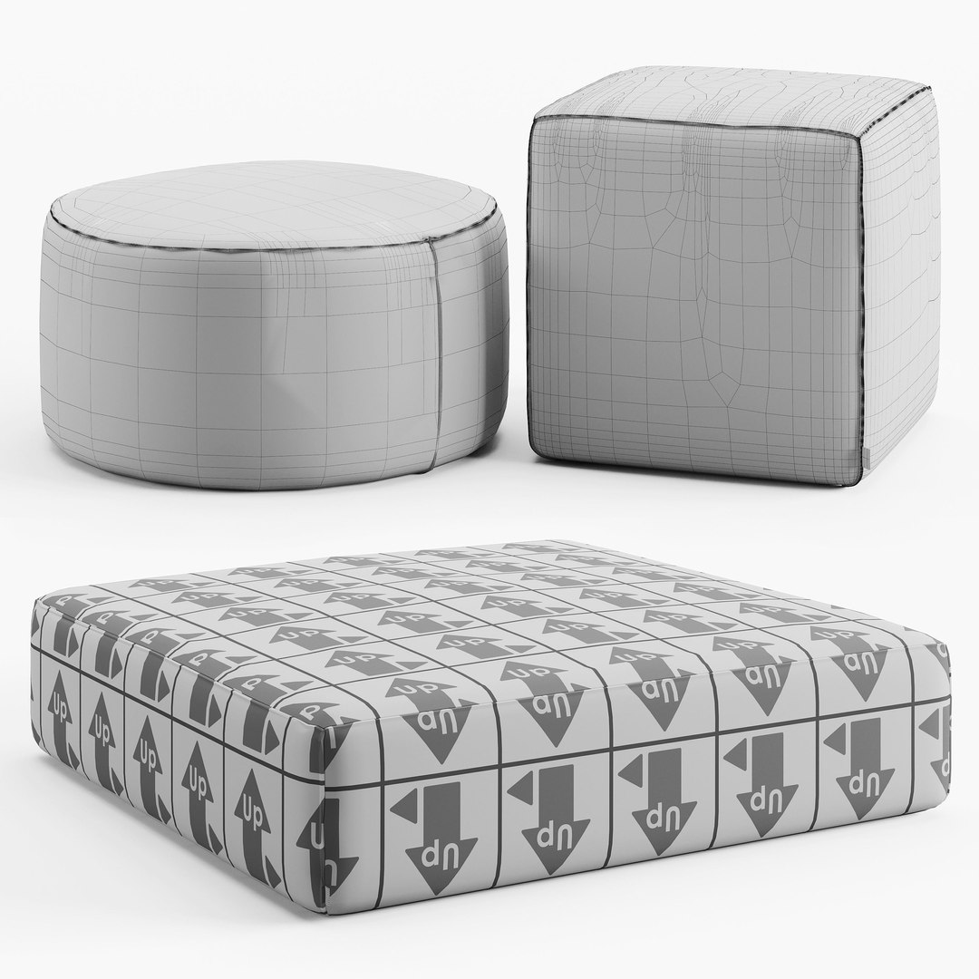 Xam Pouf 3D model - TurboSquid 1771958