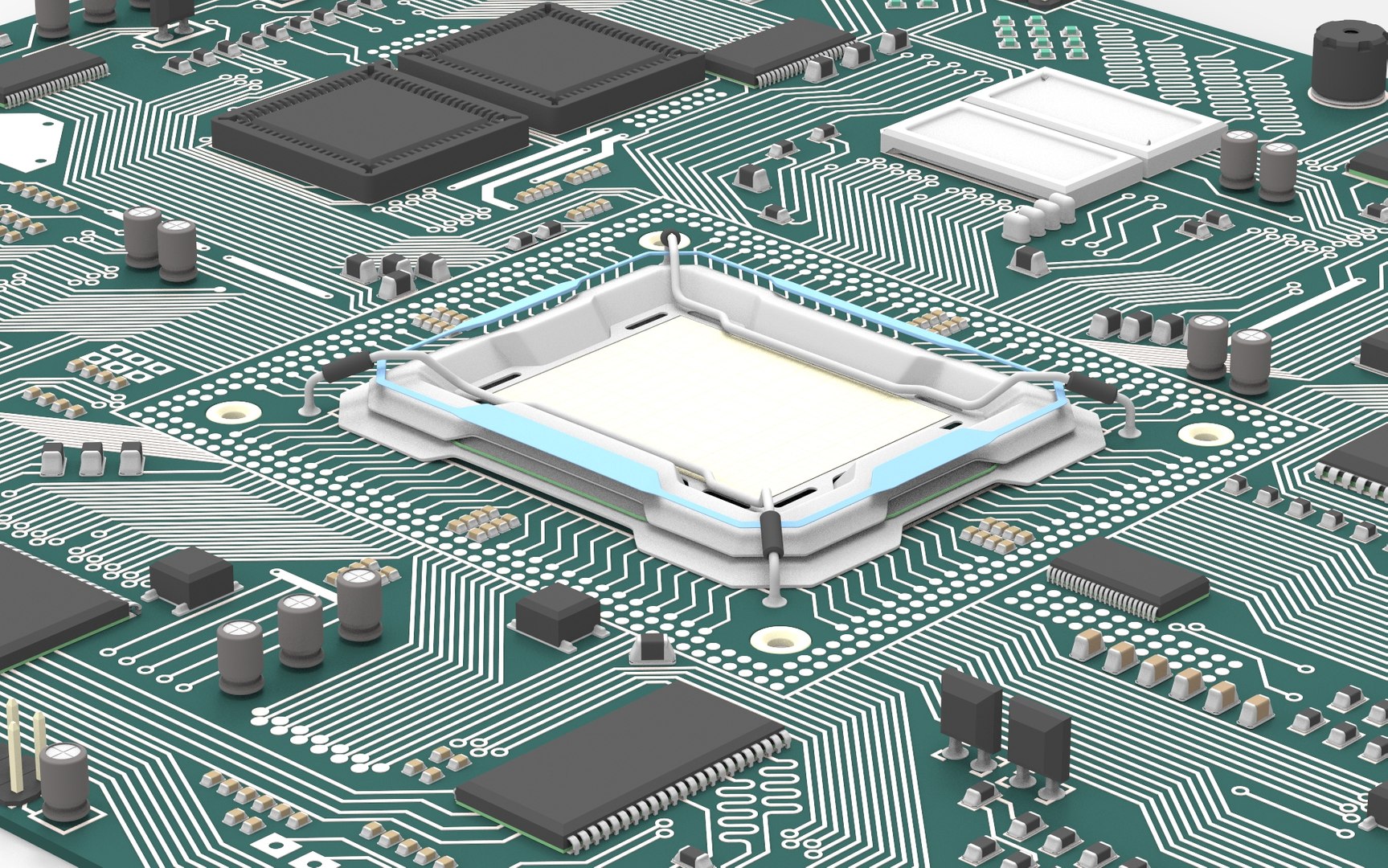 3D Cpu Motherboard Model - TurboSquid 1449687