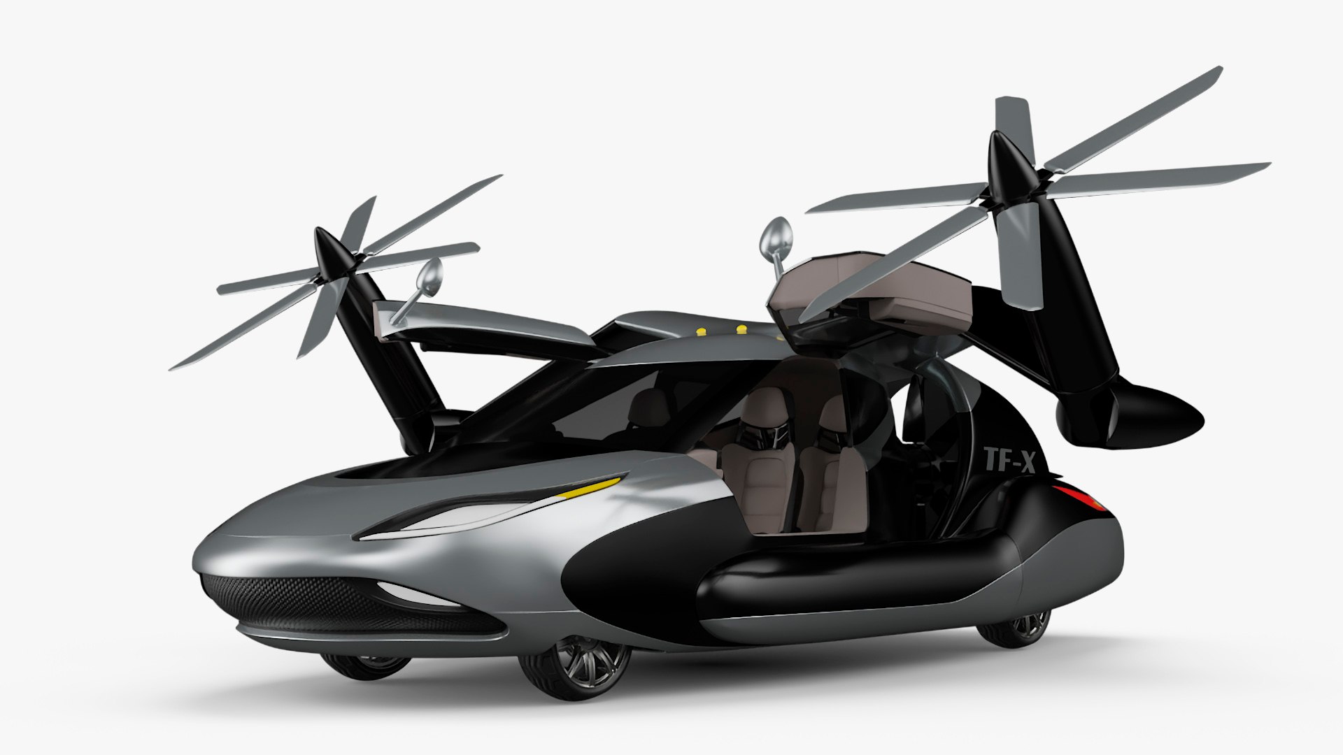 Concept Futuristic Flying Car Rigged For Maya Model - TurboSquid 2351906