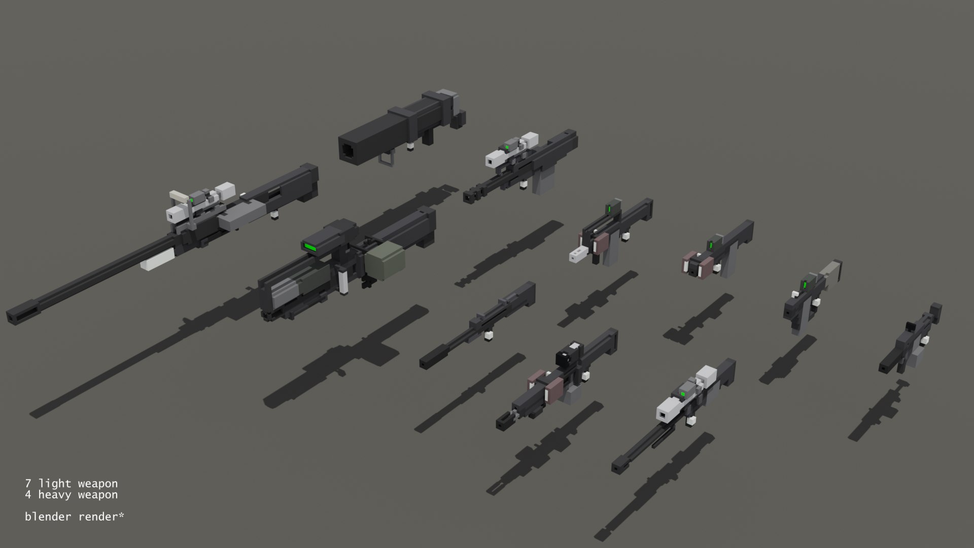 3D Model Voxel Wepon Pack - TurboSquid 1748872