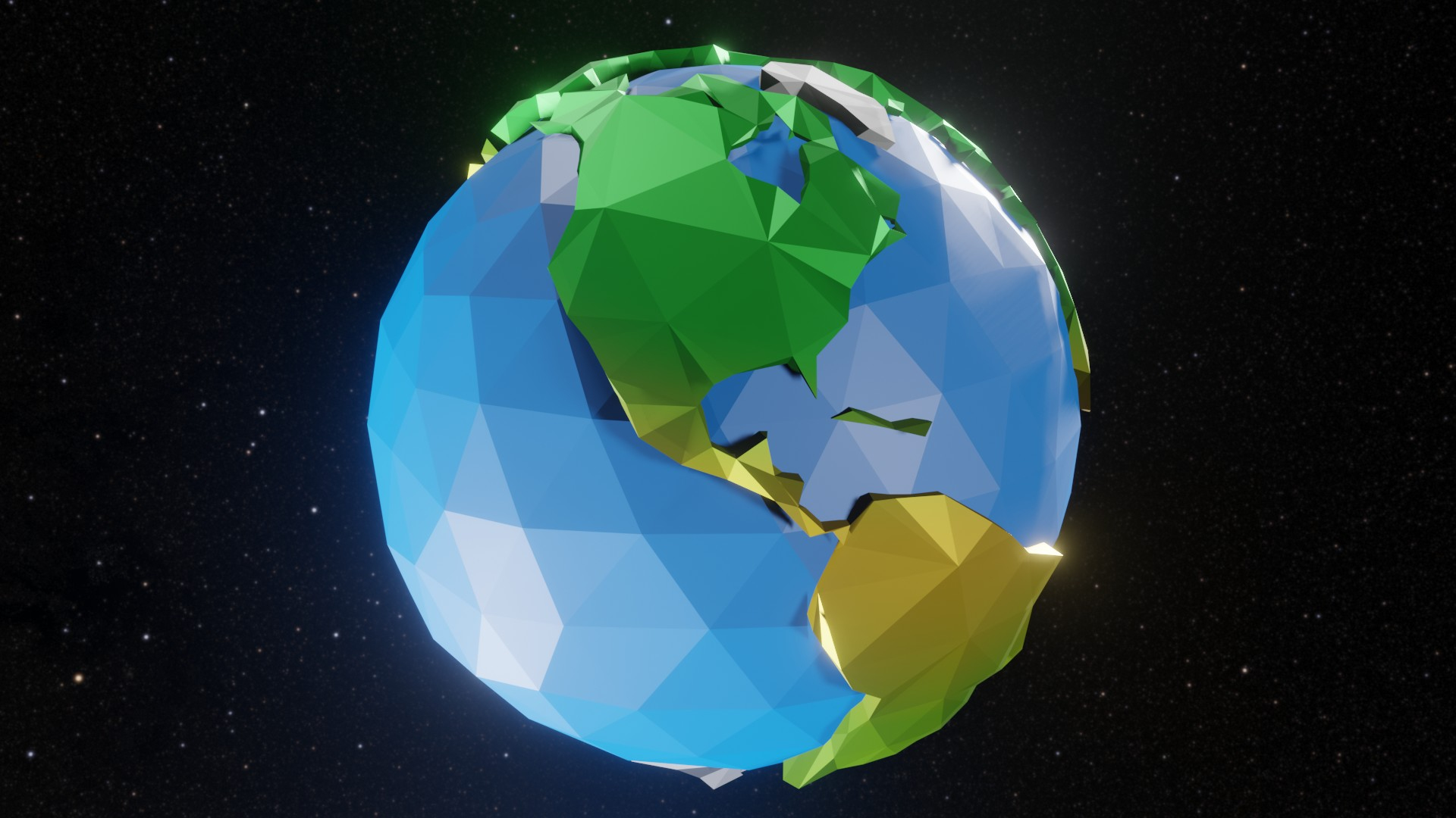 Cartoon Low Poly Earth Model - TurboSquid 2029305