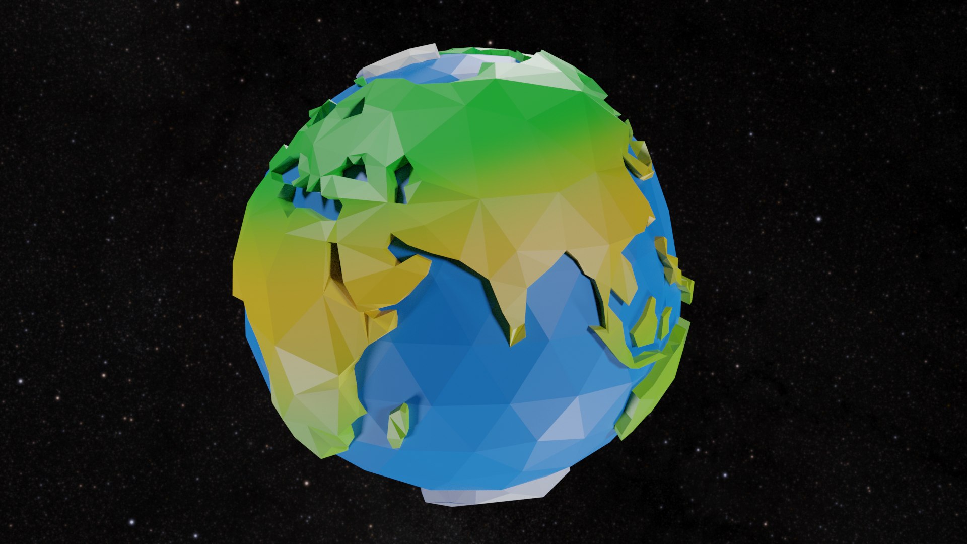 Cartoon Low Poly Earth Model - TurboSquid 2029305