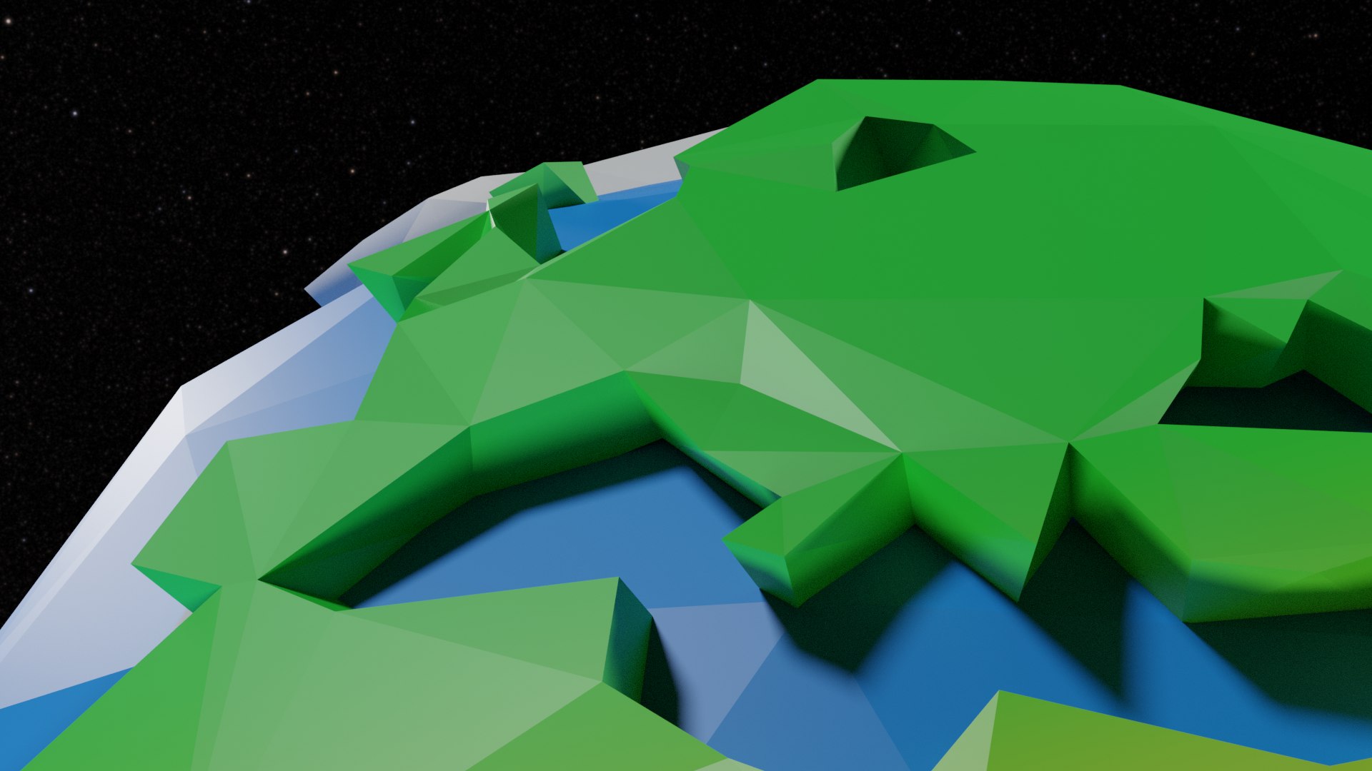 Cartoon Low Poly Earth Model - TurboSquid 2029305