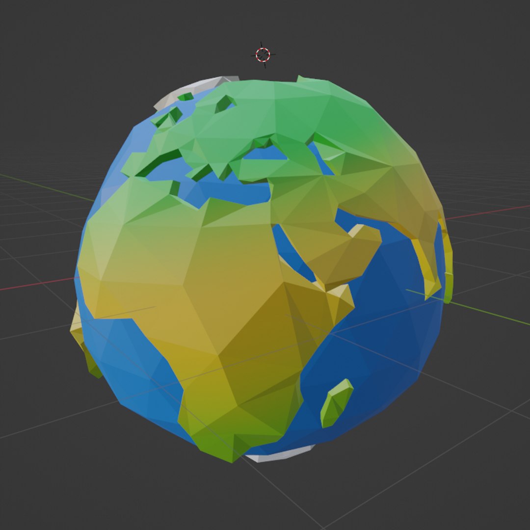 Cartoon Low Poly Earth Model - TurboSquid 2029305