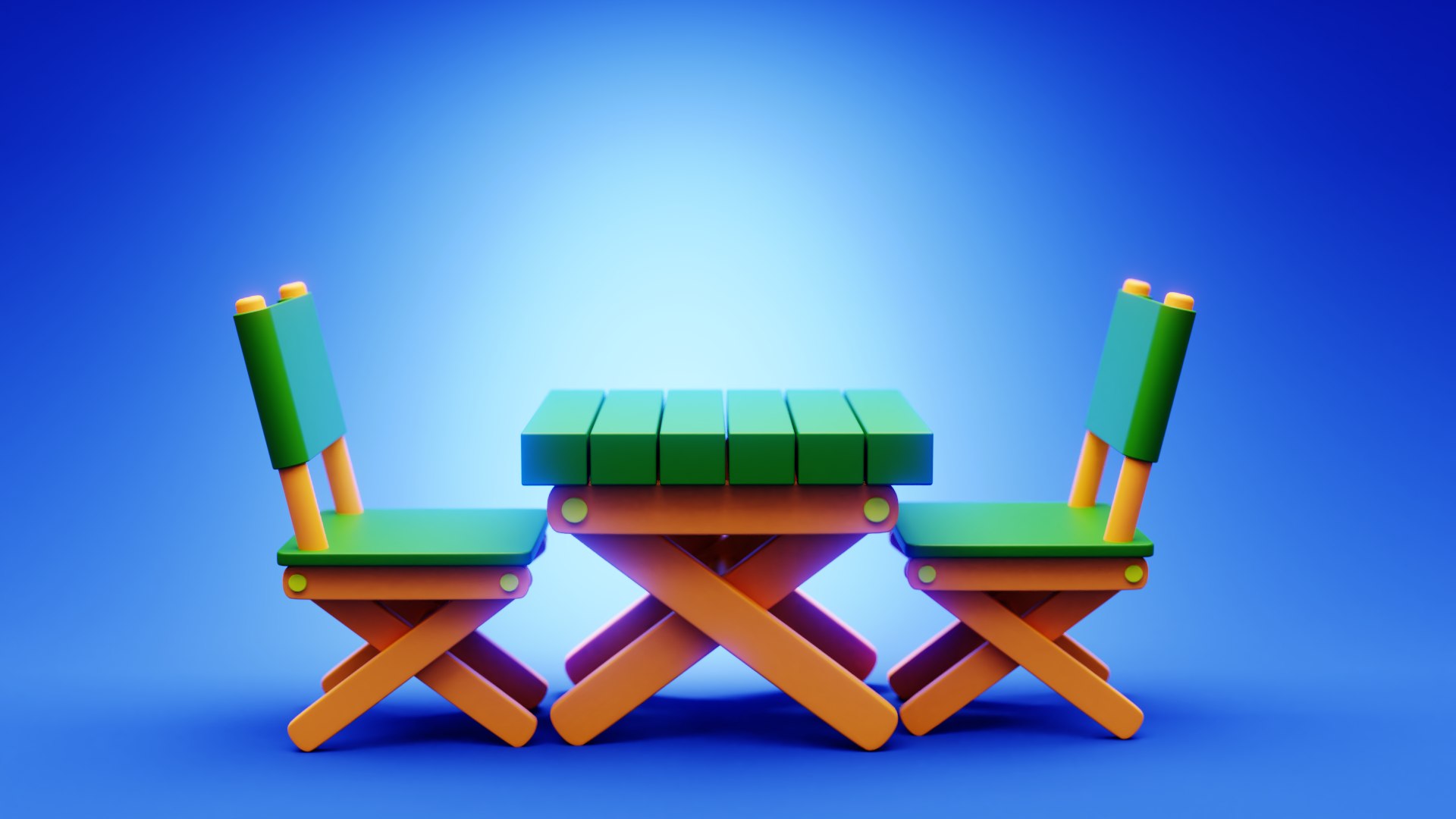 Folding Chair And Table 3D - TurboSquid 2214636