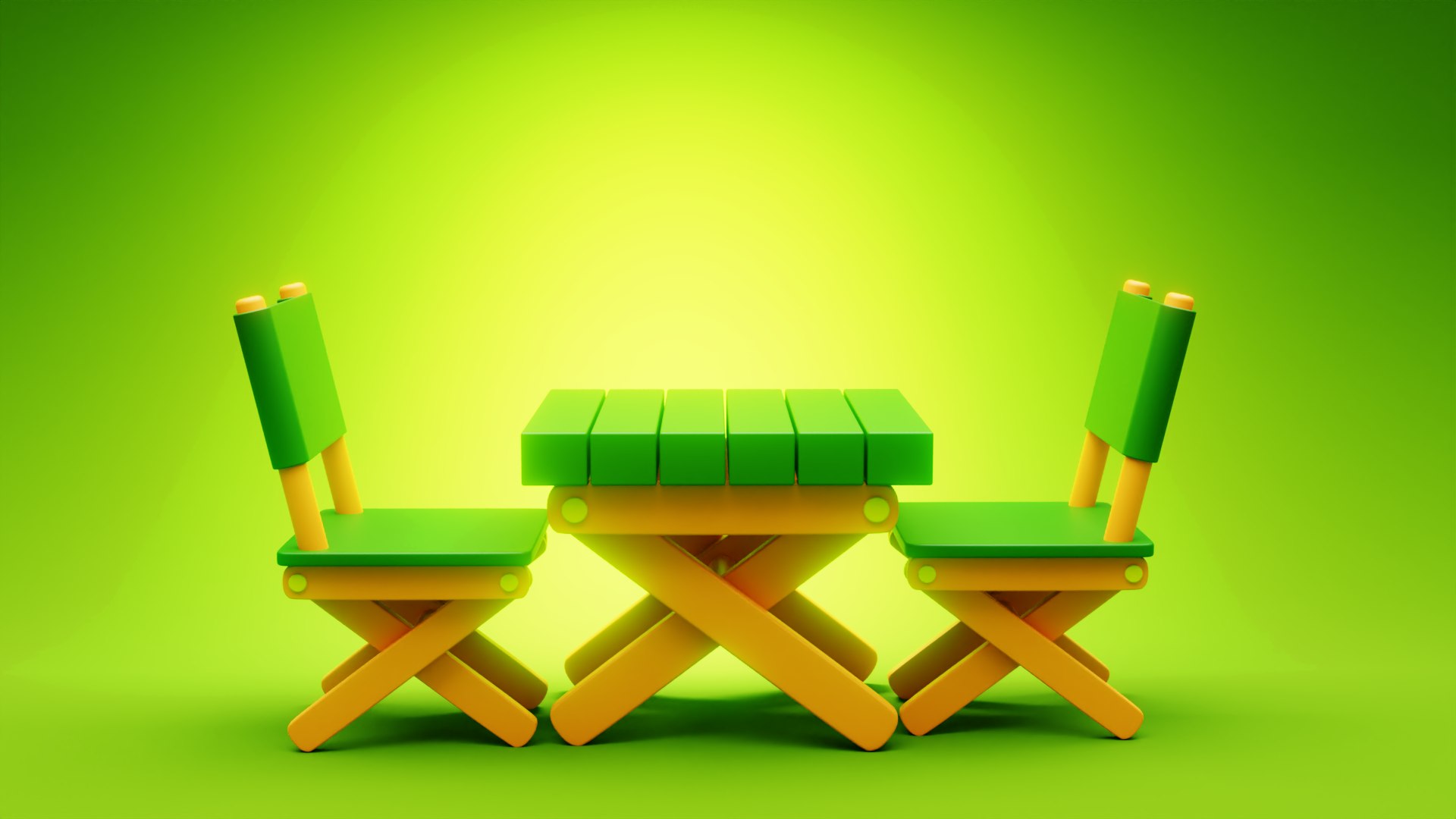 Folding Chair And Table 3D - TurboSquid 2214636