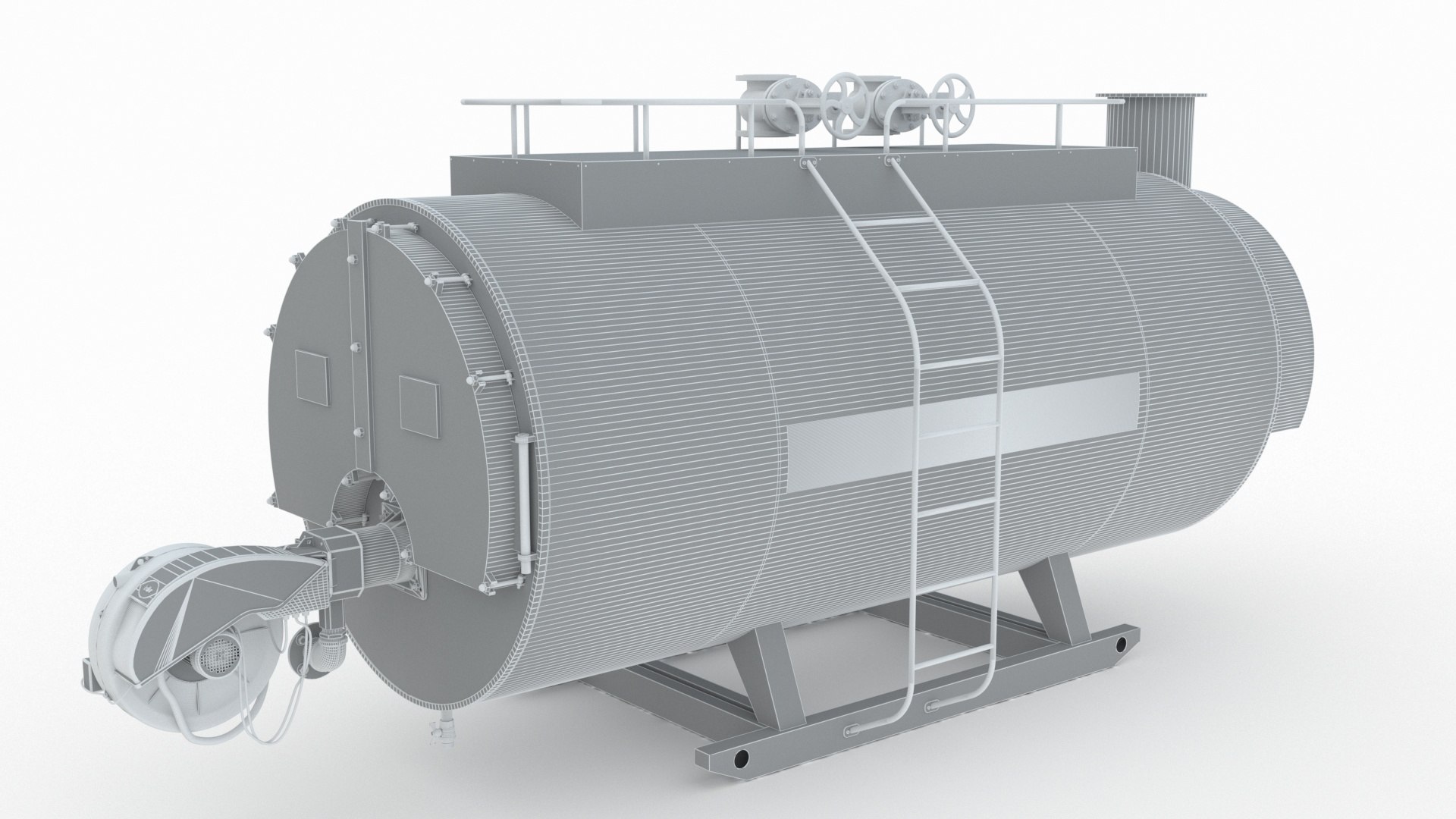Industrial Hot Water Boiler 3D Model - TurboSquid 2265690