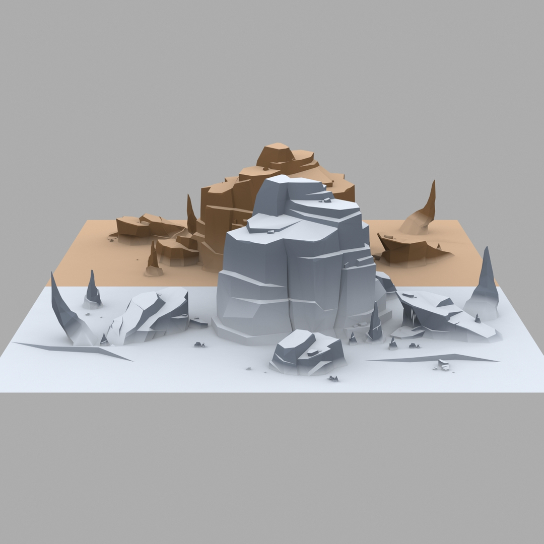 Snow Cliffs 3D - TurboSquid 1166407