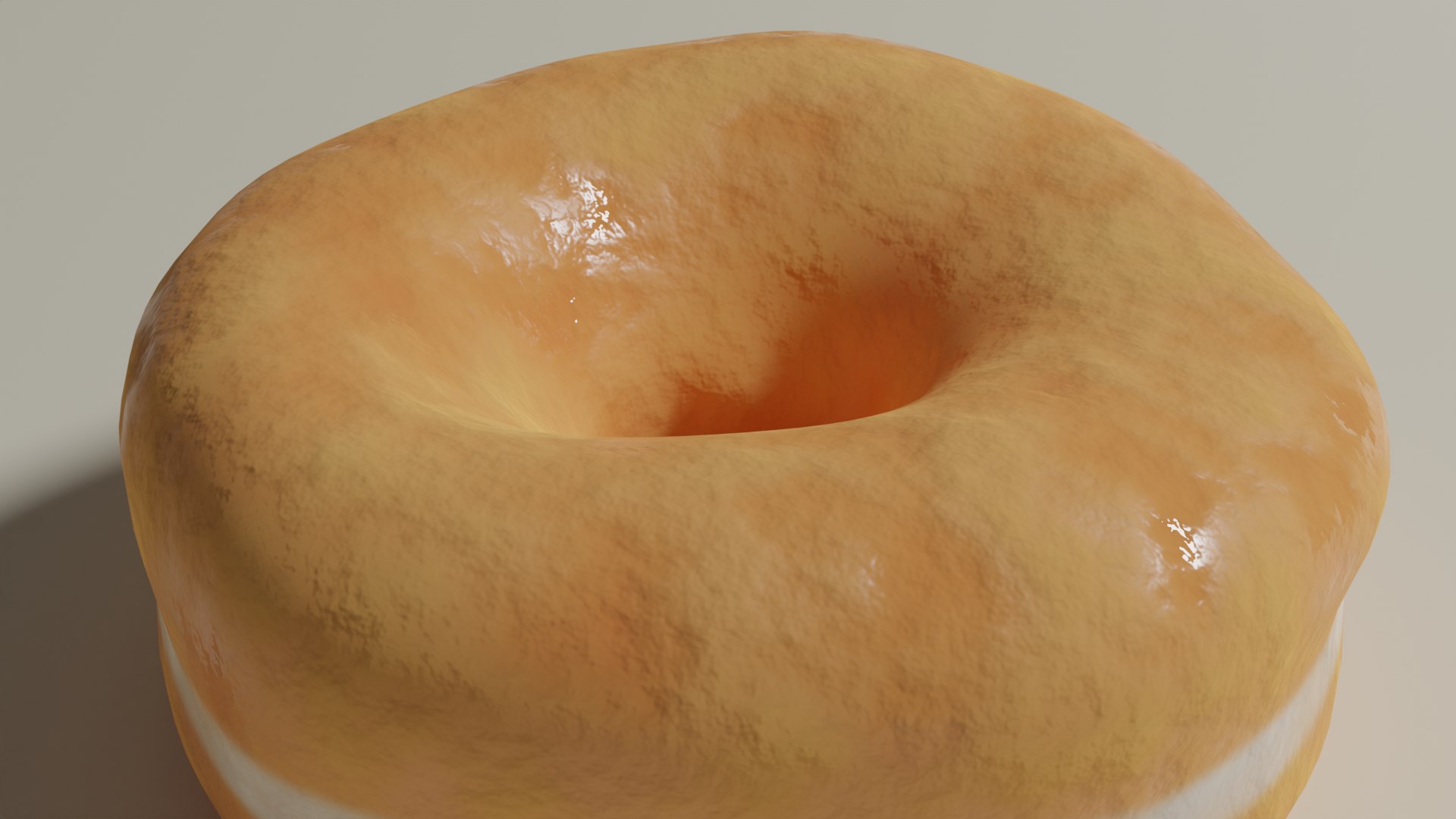 3D Golden Fluffy Donut Model - TurboSquid 2053816