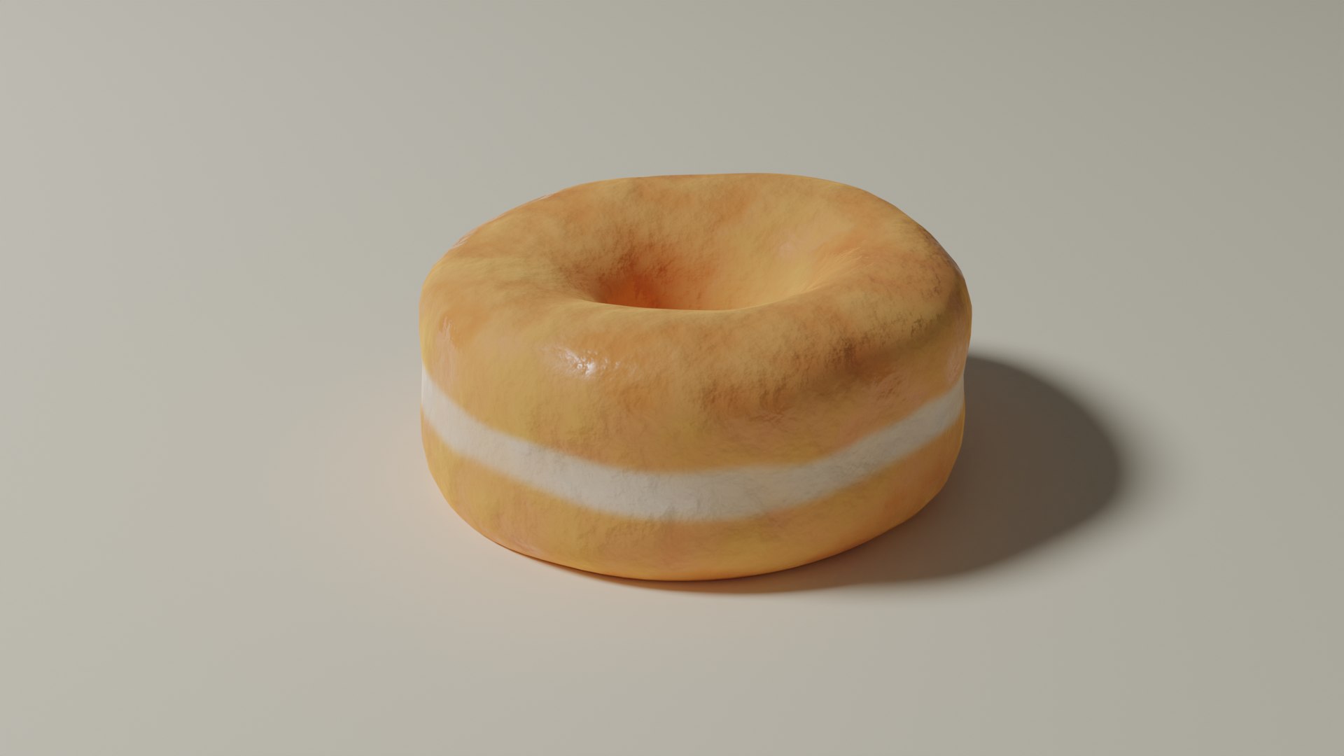 3D Golden Fluffy Donut Model - TurboSquid 2053816