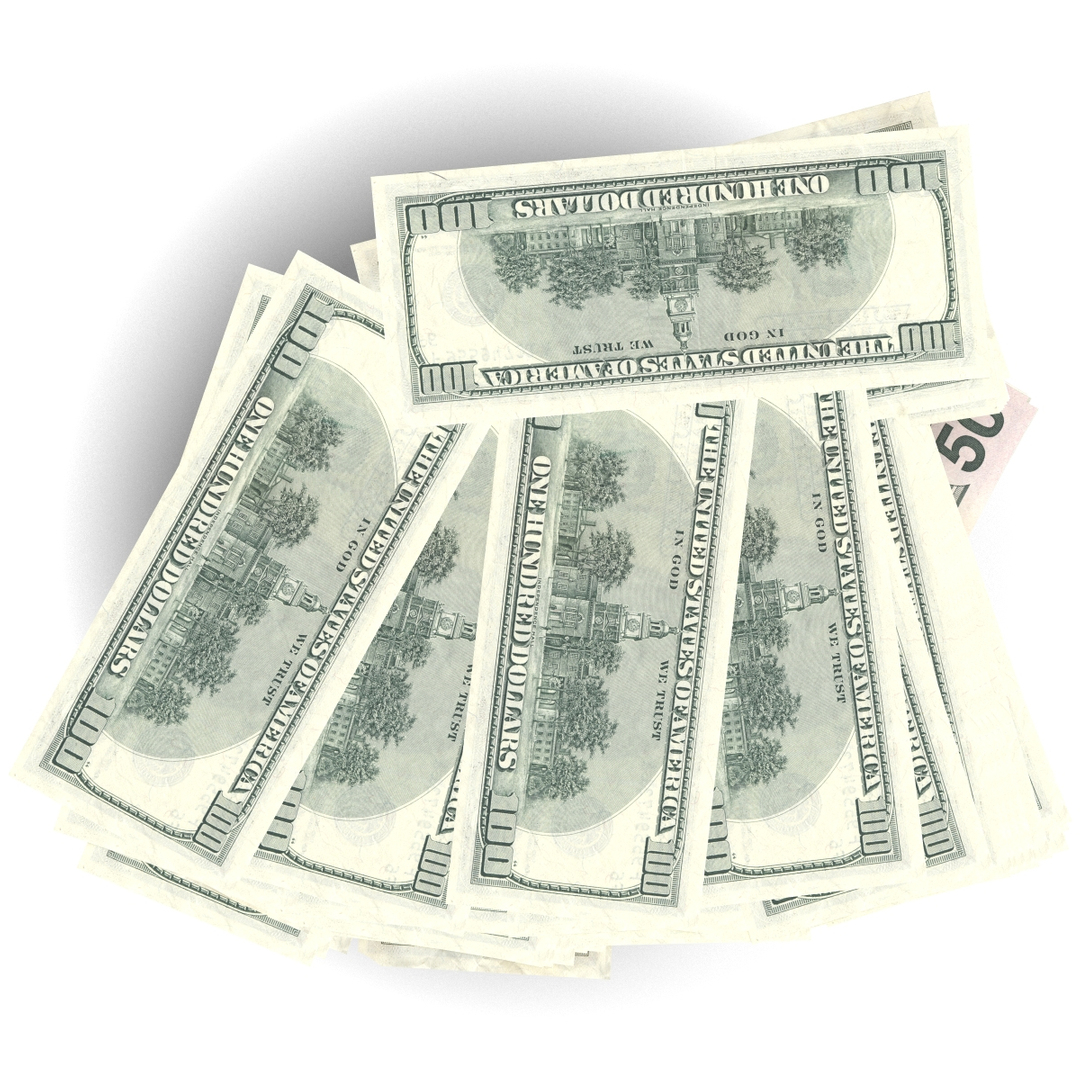 3d paper dollars coins