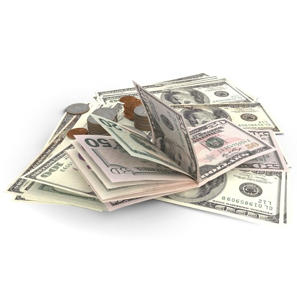 3d paper dollars coins