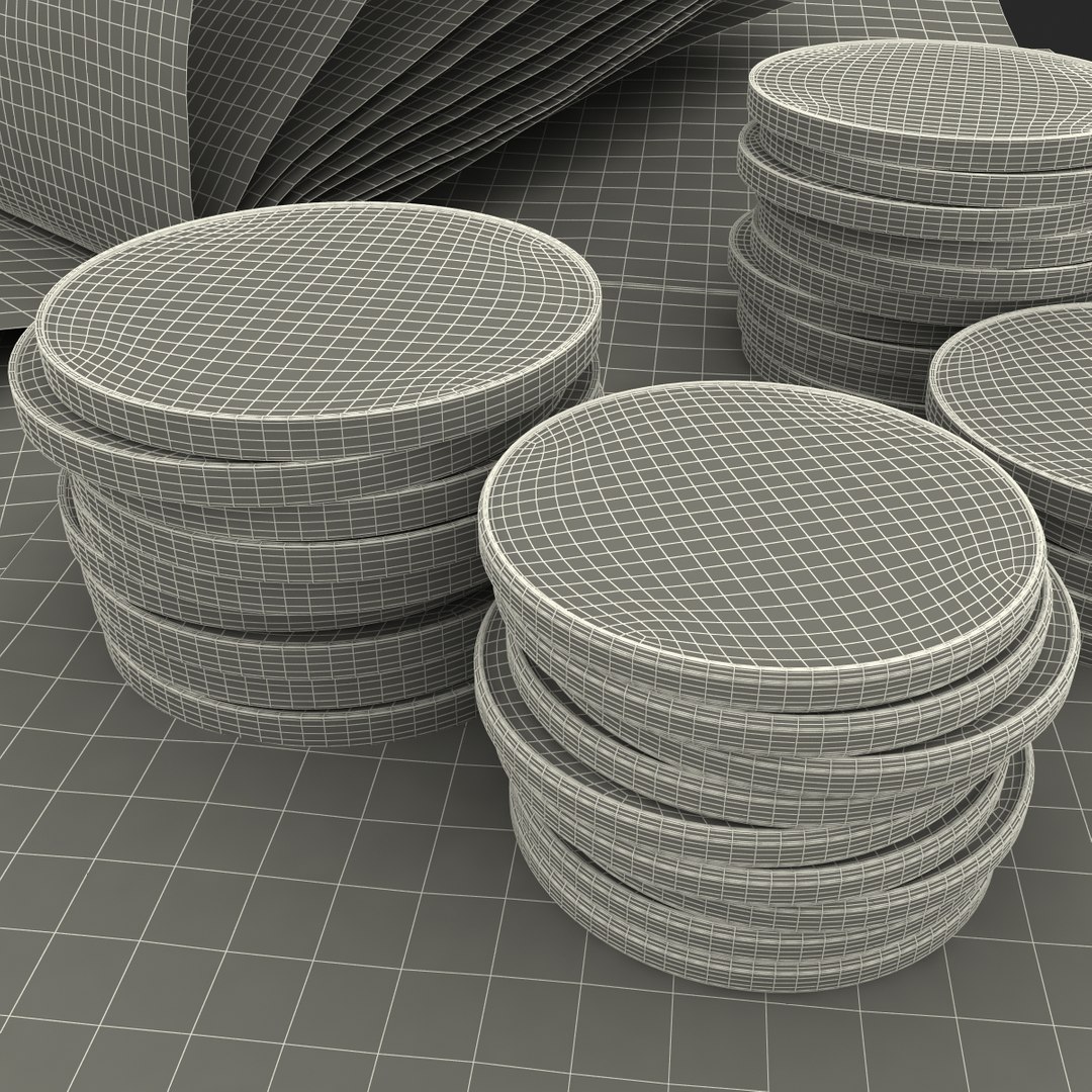 3d Paper Dollars Coins