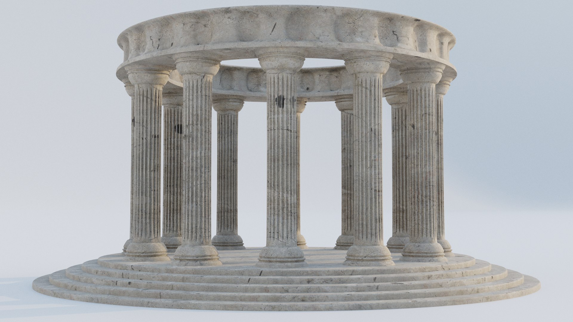3D RomanGreek Style Colonnade - TurboSquid 2014940
