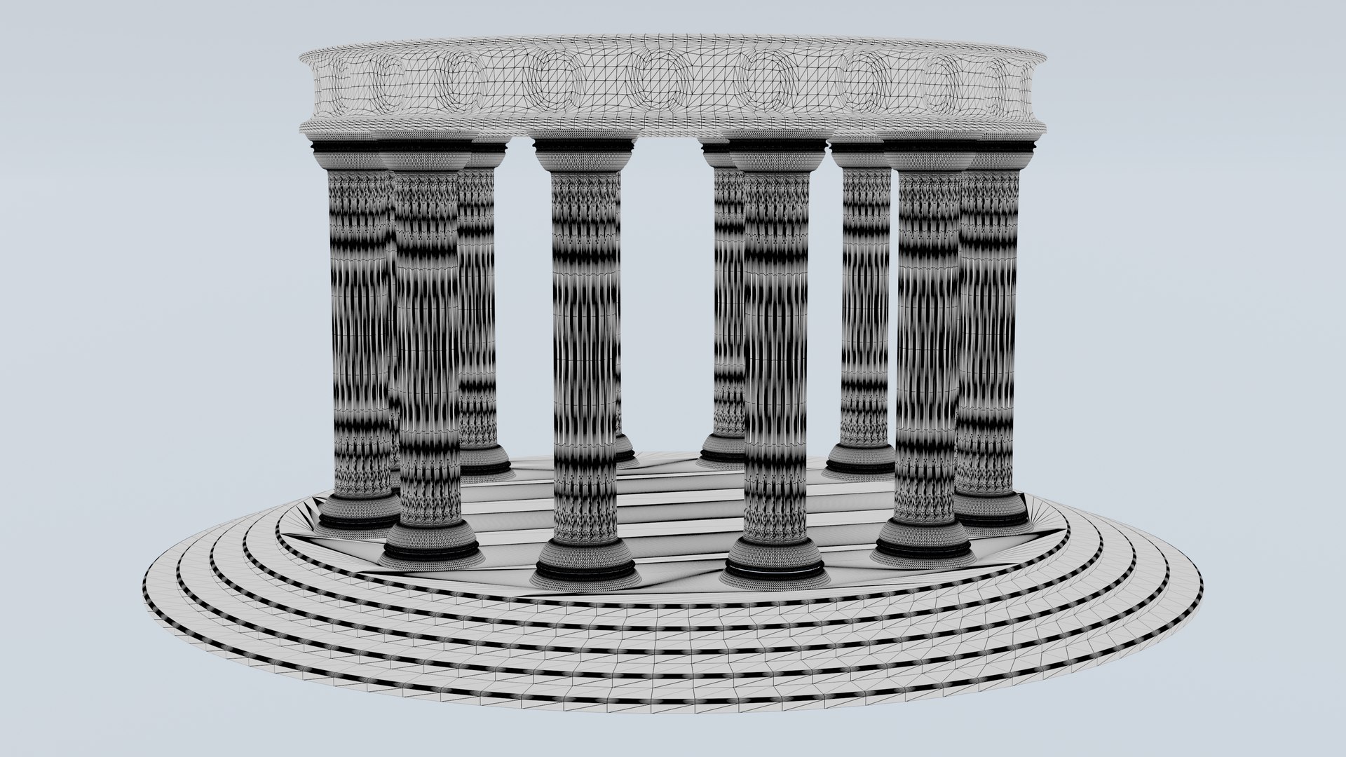 3D RomanGreek Style Colonnade - TurboSquid 2014940