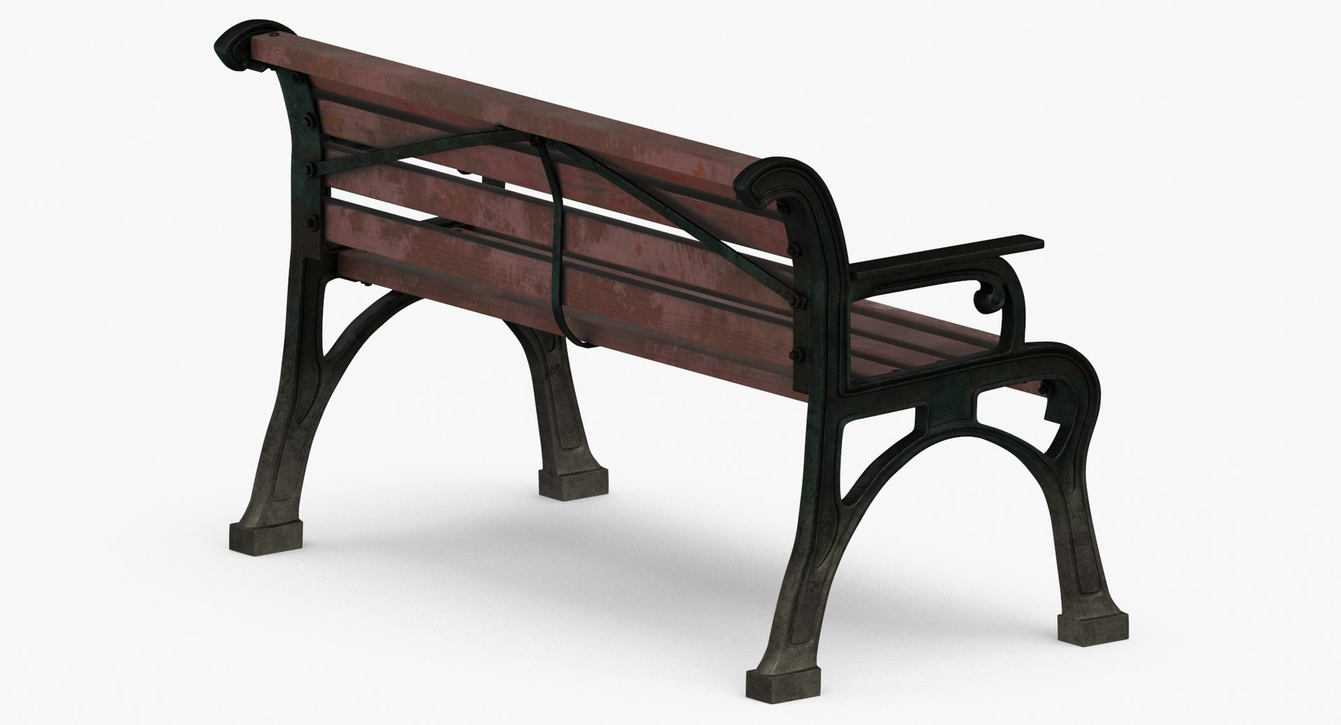 Wood Bench Clean And Dirty 3D Model - TurboSquid 1882911