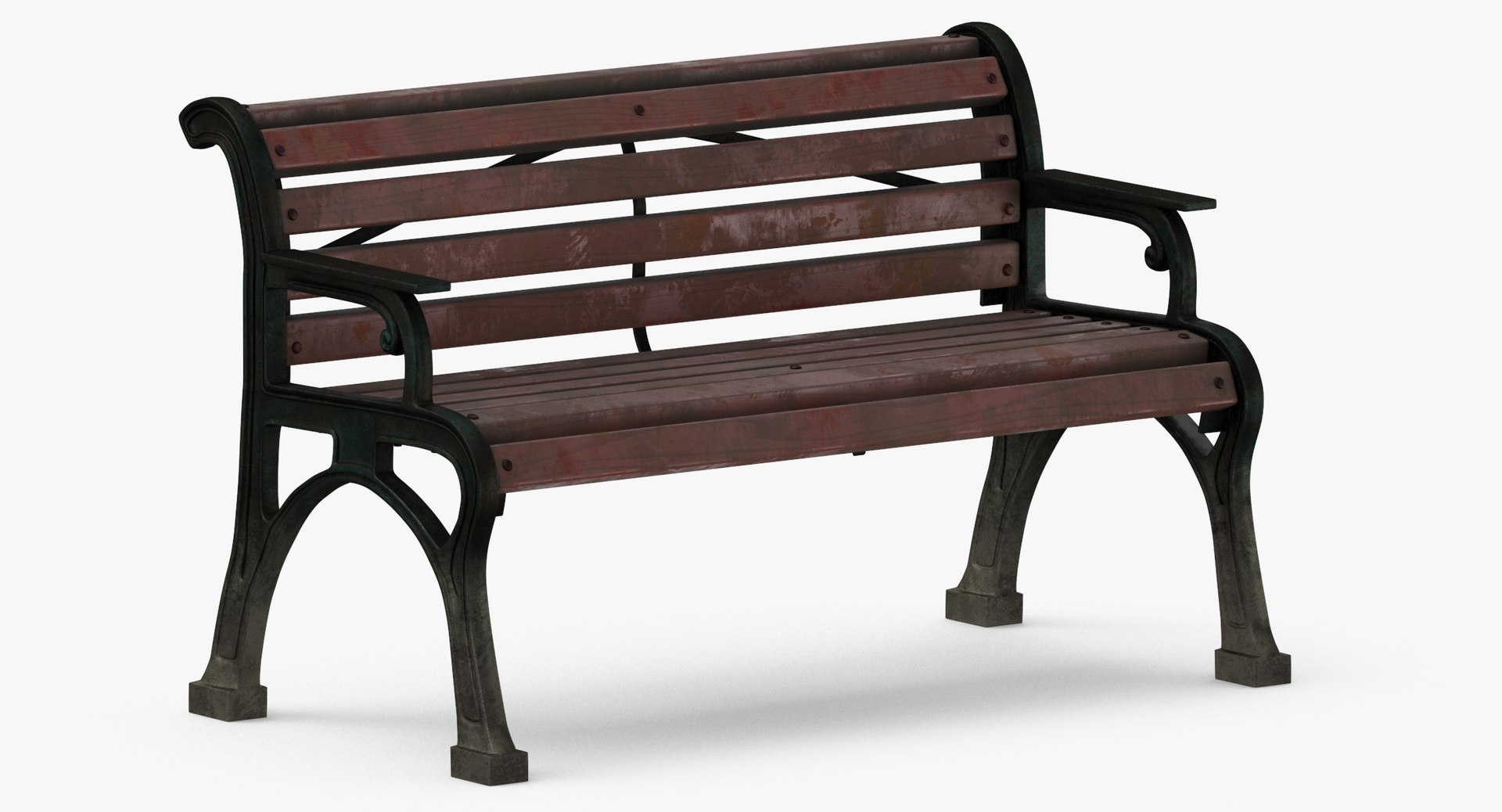 Wood Bench Clean And Dirty 3D Model - TurboSquid 1882911