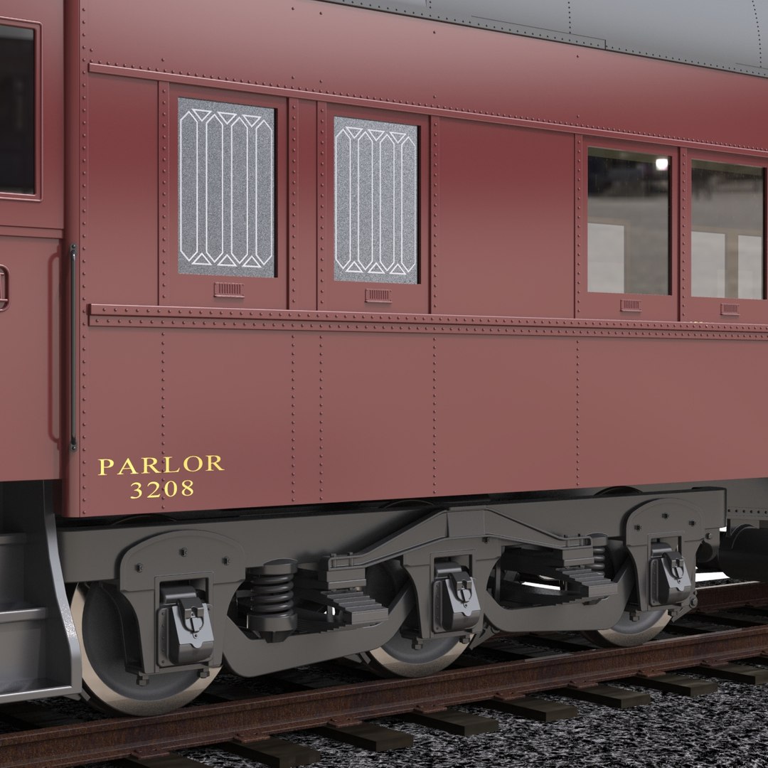 3d Obj Pullman Heavyweight Passenger Car