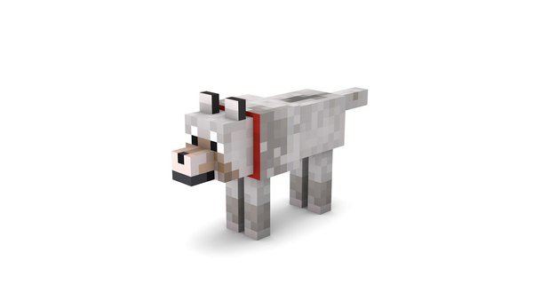 3D Wolf Minecraft - TurboSquid 2021387
