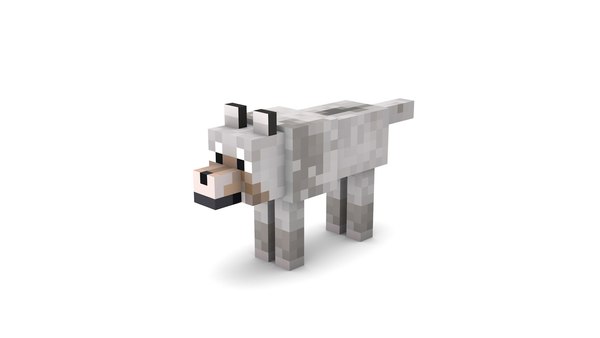 3D Wolf Minecraft - TurboSquid 2021387