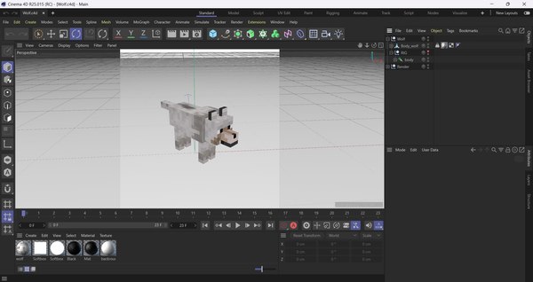 3D Wolf Minecraft - TurboSquid 2021387