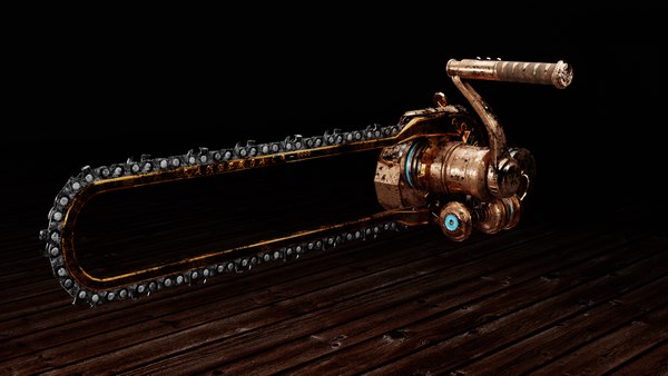 3D Steampunk Chainsaw model - TurboSquid 1901611