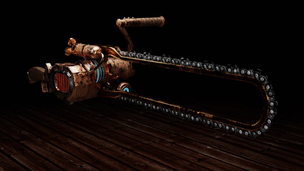 3D Steampunk Chainsaw model - TurboSquid 1901611