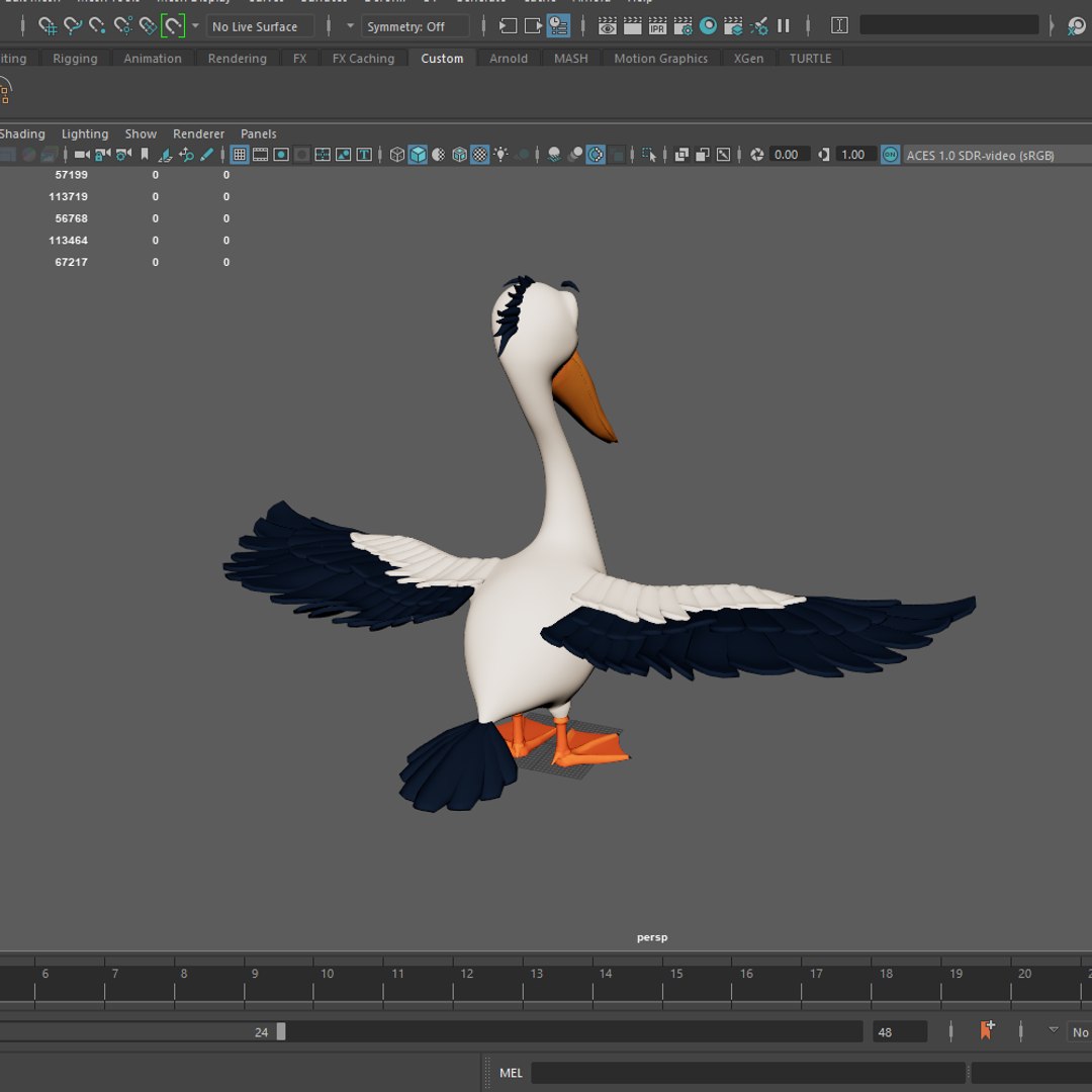 Pelican Cartoon 3D Model - TurboSquid 2336272