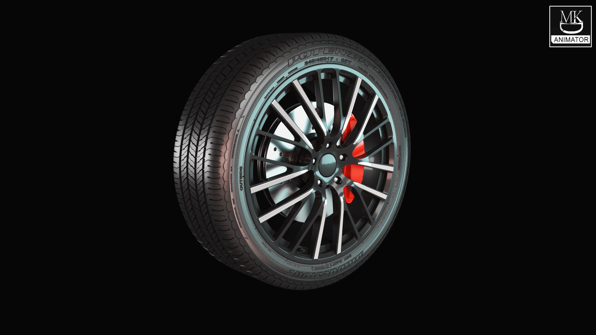 3D Car Rim Tire 3D Model - TurboSquid 2312763