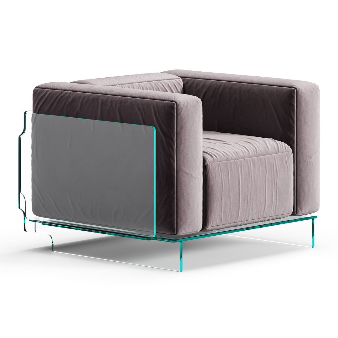 3D Glas Italia Crystal Lounge Armchair - TurboSquid 2320377