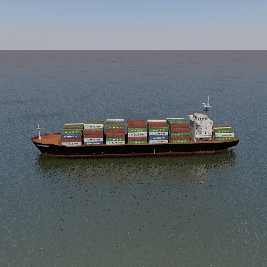 3d Cargo Ship Model