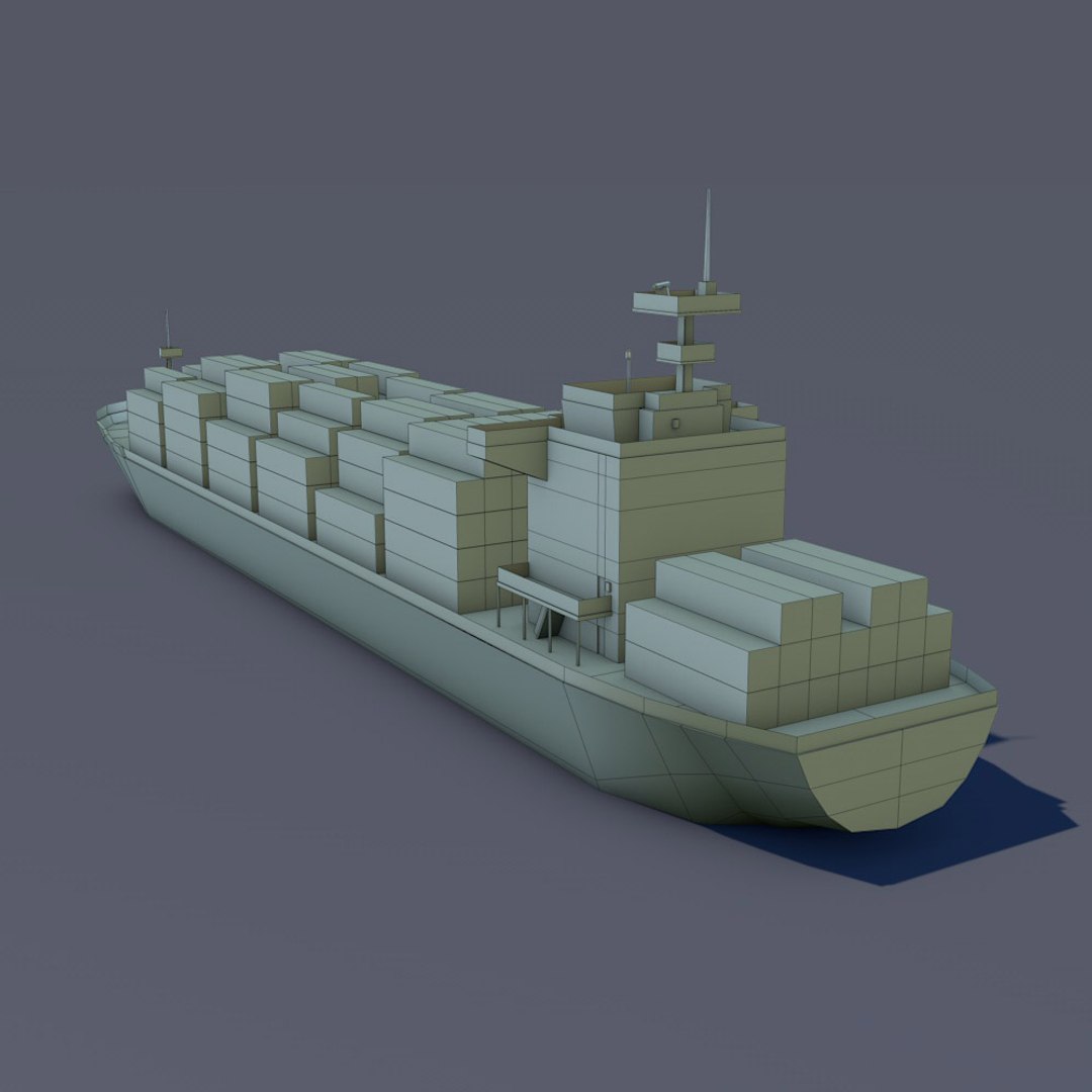 3d Cargo Ship Model